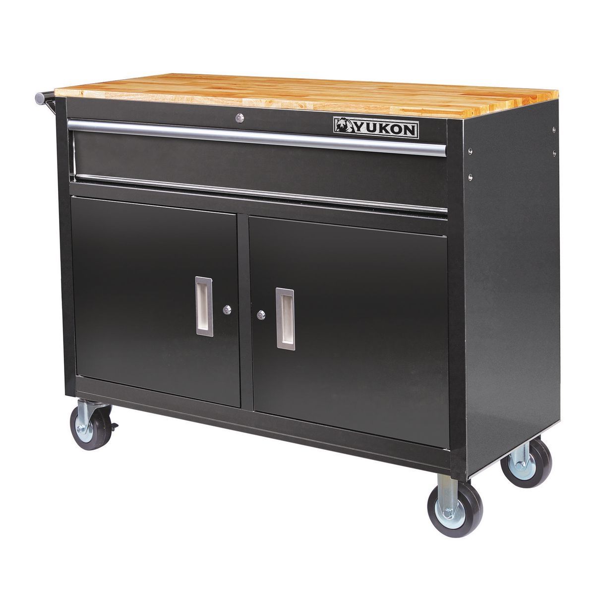 YUKON 46 in Mobile Workbench with Solid Wood Top – Brotherz Tools